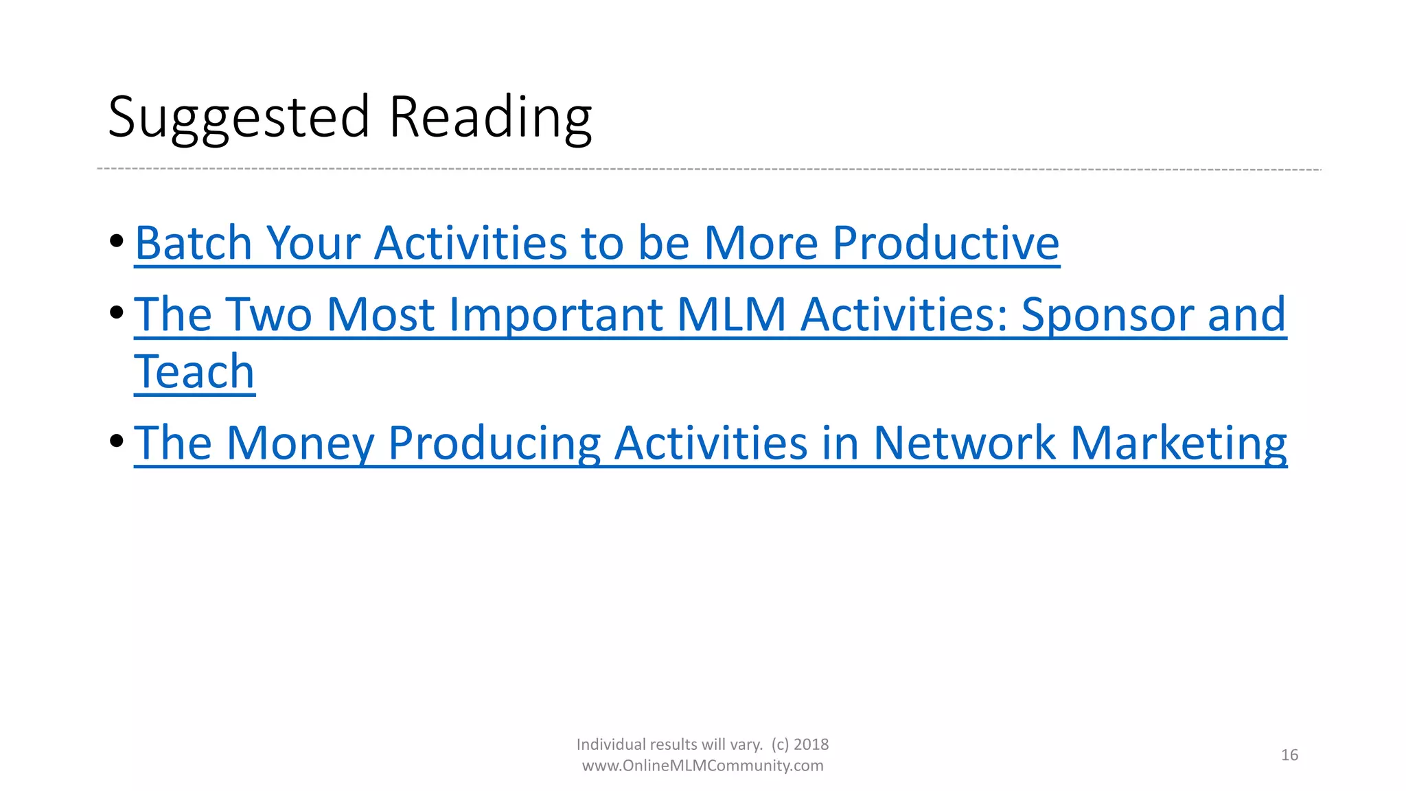 The Most Important Activities in Your Business | PPT