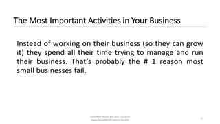 The Most Important Activities in Your Business | PPTX