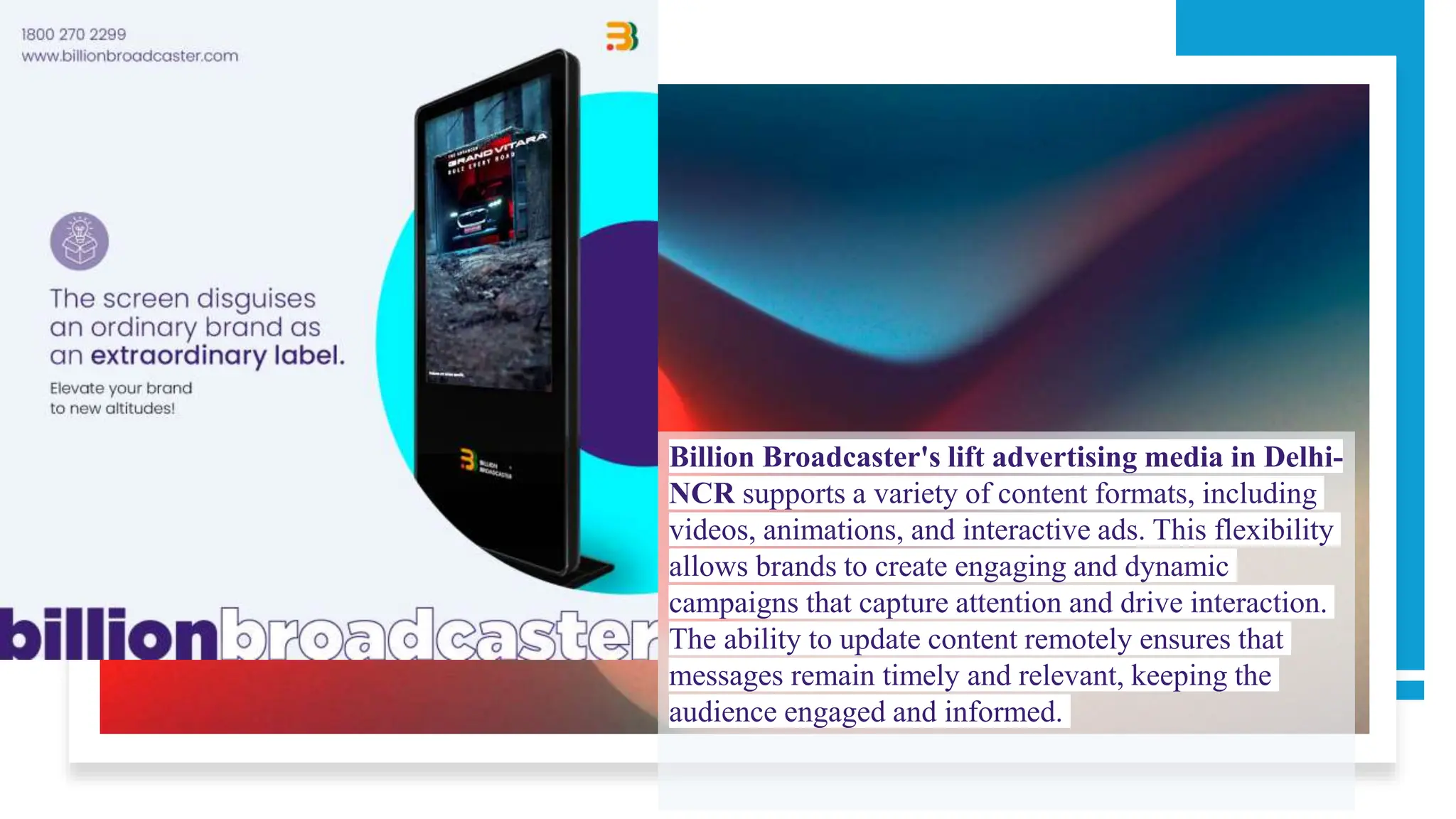 Elevating Engagement: Billion Broadcaster’s Innovative Lift Advertising ...