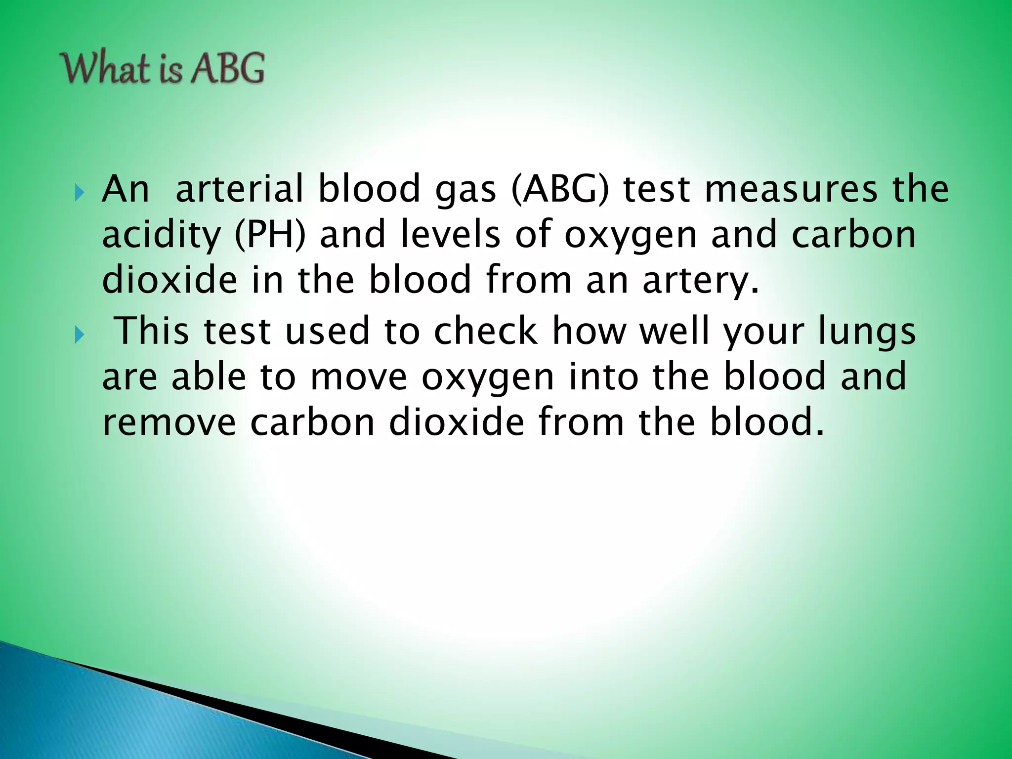ARTERIAL BLOOD GAS ANALYSING MACHINE | PPTX