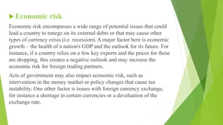 Assessing and Dealing with Country Risk | PPTX