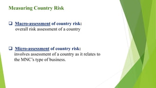 Assessing and Dealing with Country Risk | PPTX