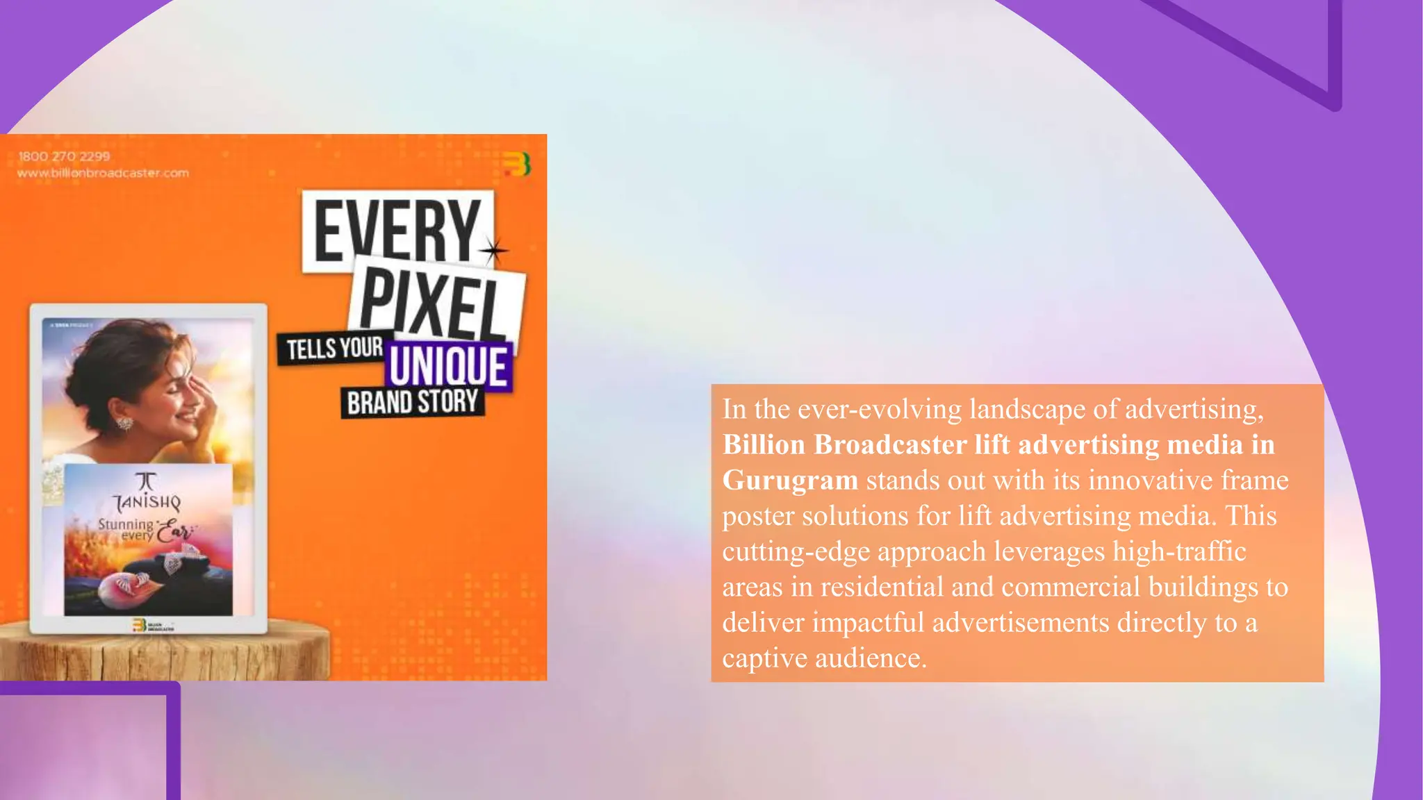 Revolutionizing Lift Advertising: Billion Broadcaster's Frame Poster ...