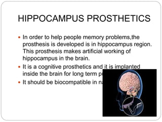 BRAIN PROSTHETICS | PPT