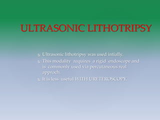 LITHOTRIPSY | PPTX