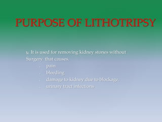 LITHOTRIPSY | PPTX