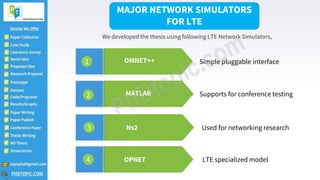 LTE Network Simulation Thesis Research Assistance | PPT