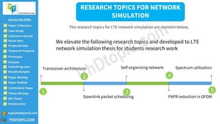 LTE Network Simulation Thesis Research Assistance | PPT