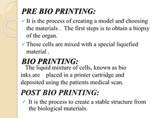 3D BIO PRINTING USING TISSUE AND ORGANS | PPTX
