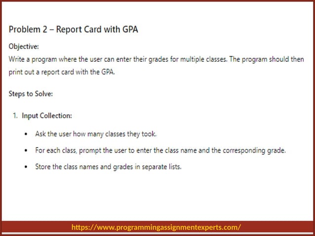 Sorting Lists and Calculating GPA Using python programming | PPT