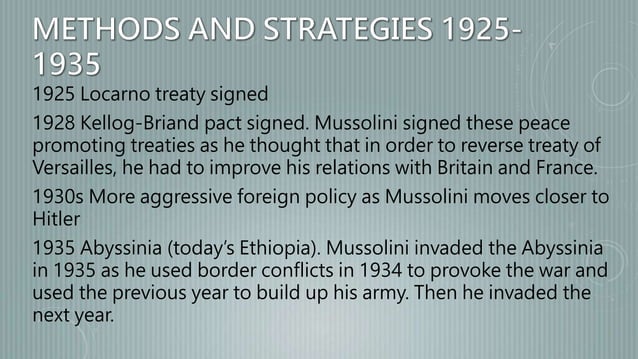 CAMBRIDGE AS HISTORY: MUSSOLINI DIPLOMACY BETWEEN 1923 AND 1934 | PPT