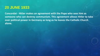 CAMBRIDGE A2 HISTORY: HITLER AND THE CONSOLIDATION OF POWER 1933-1934 | PPT