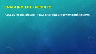 CAMBRIDGE A2 HISTORY: HITLER AND THE CONSOLIDATION OF POWER 1933-1934 | PPT