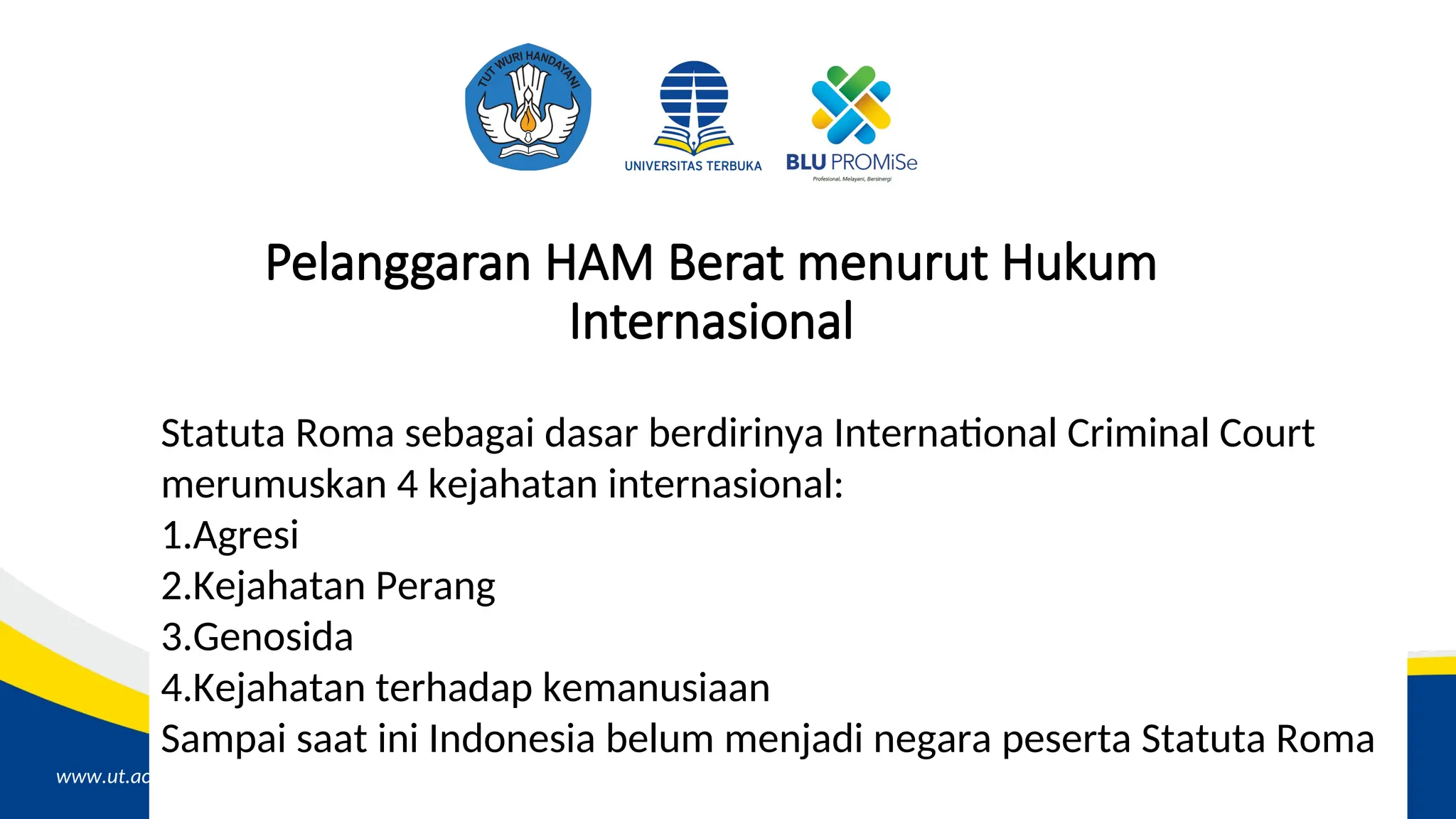 PPT 4 Hukum dan HAM pada sesi ke 4 di Universitas | PPT