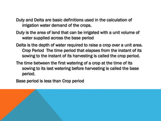 Presentation on Irrigation in Civil Engineering | PPTX
