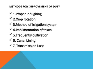 Presentation on Irrigation in Civil Engineering | PPTX