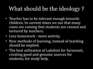 The Purpose: Modern Ideology of Education | PPT