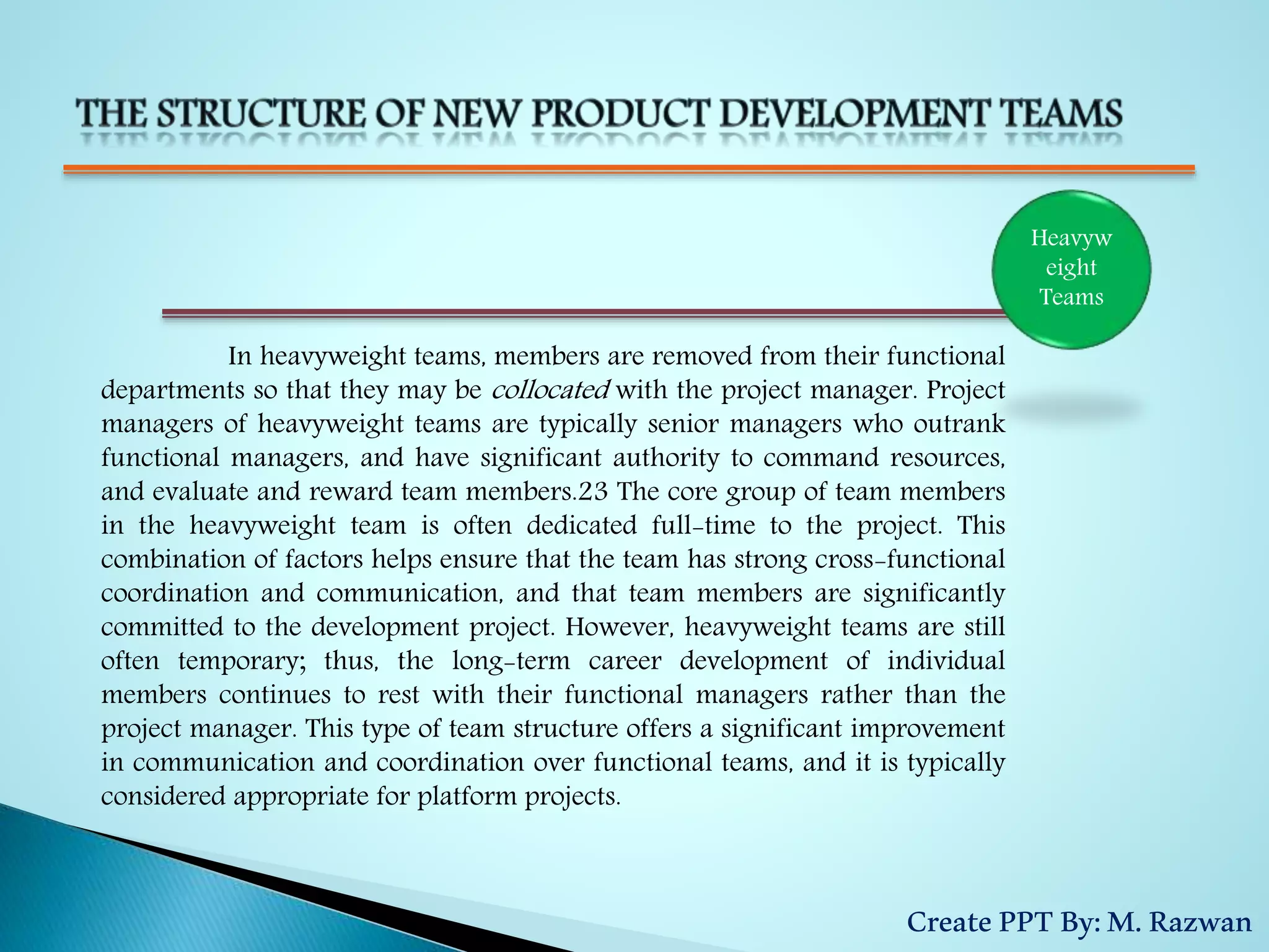 managing new product development teams | PPTX