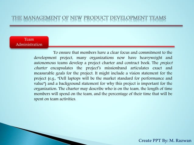 managing new product development teams | PPT