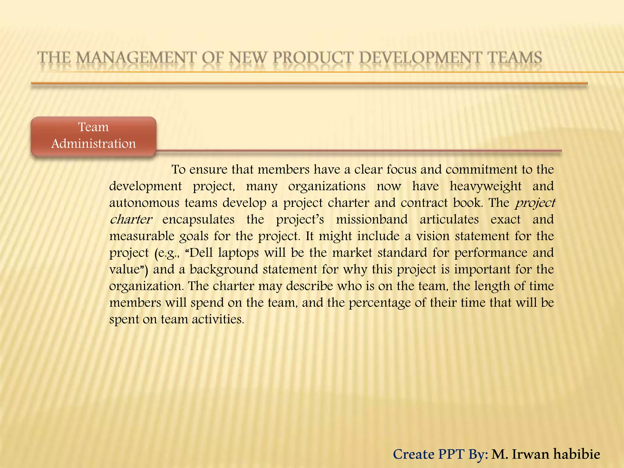 Ppt 4 managing new product development teams | PPT