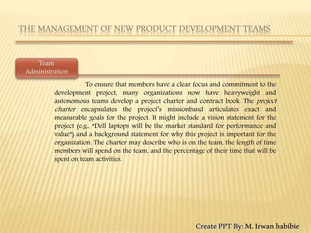 Ppt 4 managing new product development teams | PPT