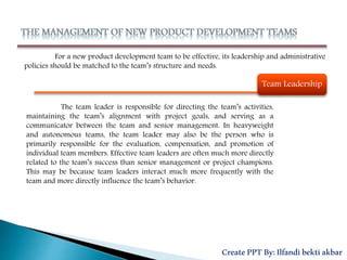 Ppt 4 managing new product development teams | PPT