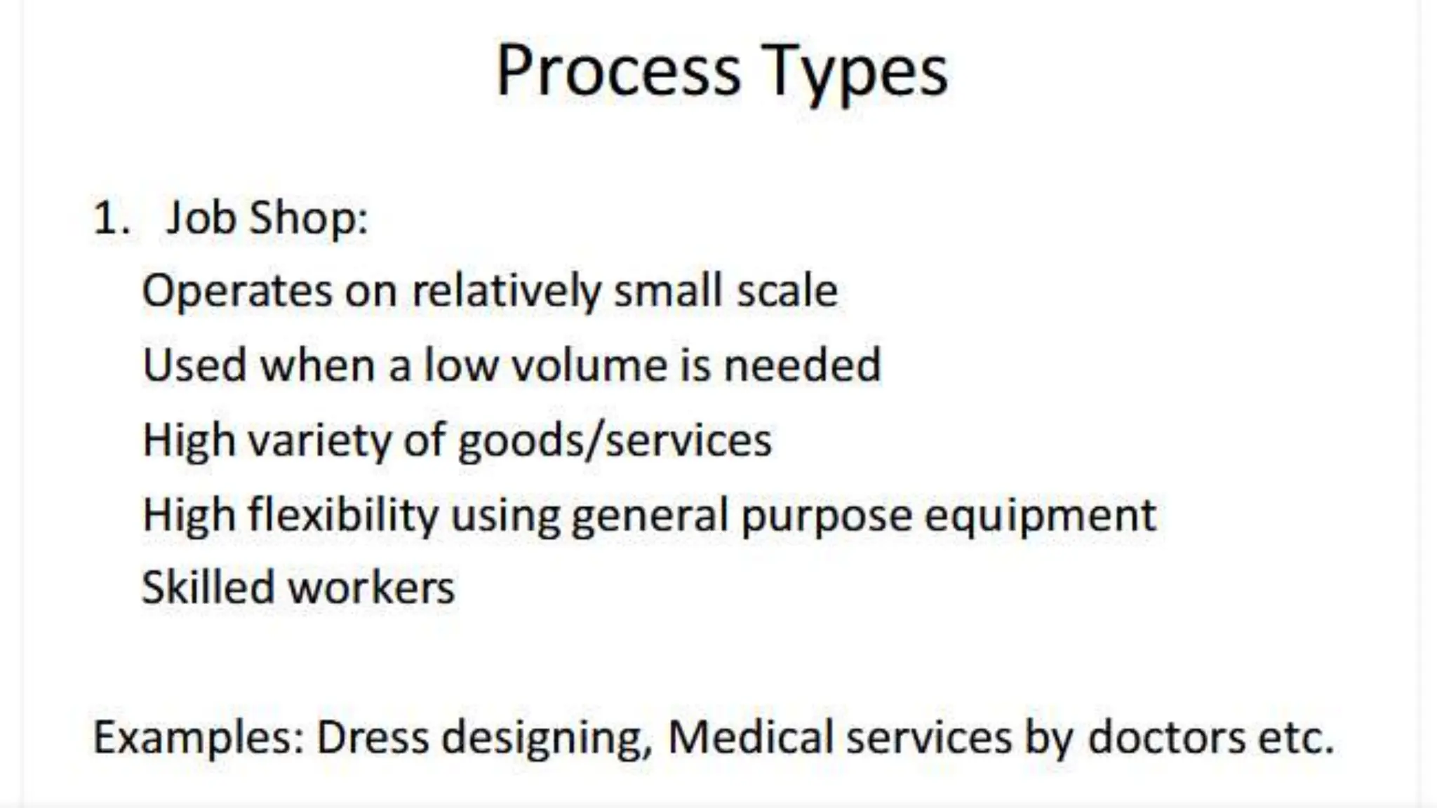 PPT 4 Process Selection PPT of Production and Operations Management | PPTX