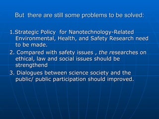 Paper 4: Ethical Environment of Nano-Science (Chunliang) | PPT