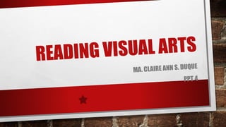 READING VISUAL ARTS Visual Technologies. | PDF