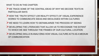 READING VISUAL ARTS Visual Technologies. | PPT