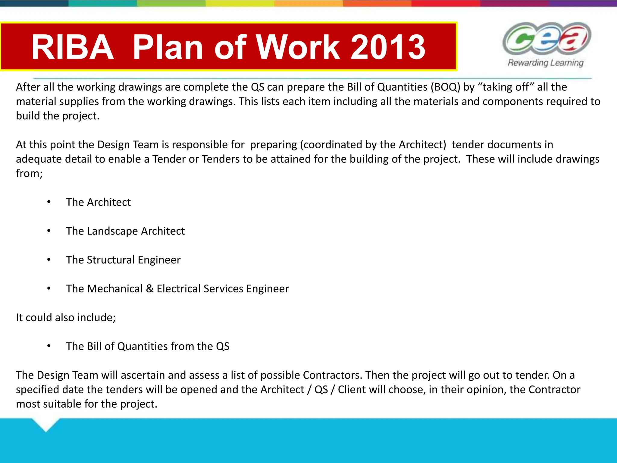 PPT4 RIBA Plan of Work 2013 Power point slide | PPTX