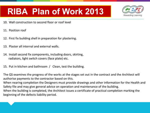 PPT4 RIBA Plan of Work 2013 Power point slide | PPTX