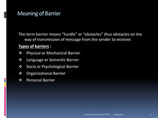 Barriers to Communication | PPTX | Science