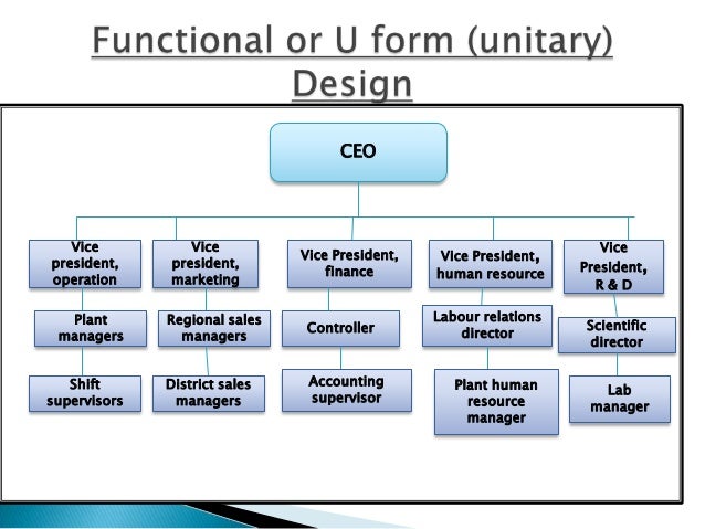 Presentation on Basic forms of Organizations Design