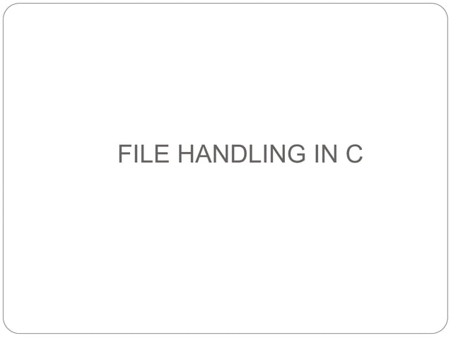 C Programming Unit-5 | PPTX | Operating Systems | Computer Software and ...