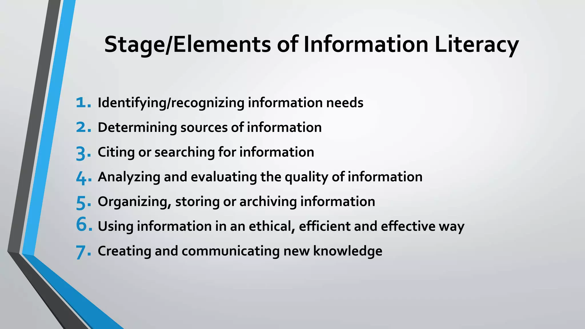 Information Literacy Grade 11 | PPTX