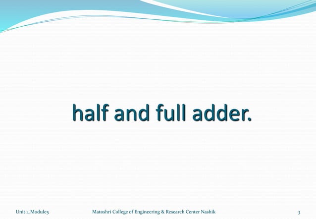 Module5 Encodedecode Half And Full Adder Pptx Programming Languages Computing