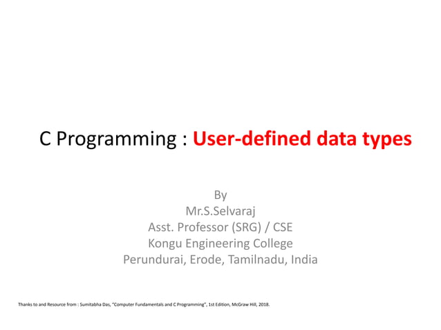C Programming: Structure and Union | PPTX | Programming Languages | Computing