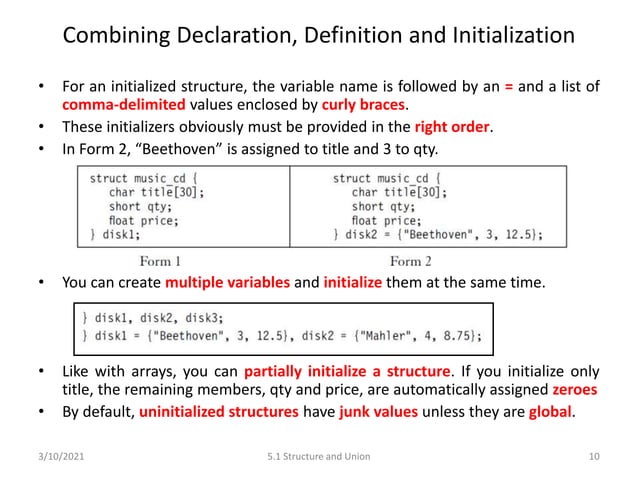 C Programming: Structure and Union | PPTX | Programming Languages ...