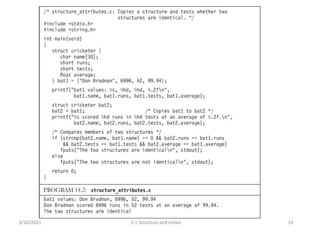 C Programming: Structure and Union | PPTX | Programming Languages | Computing