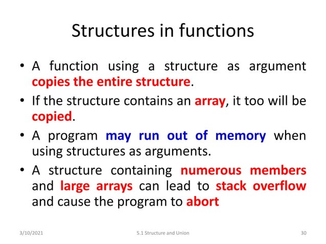 C Programming: Structure and Union | PPTX | Programming Languages | Computing