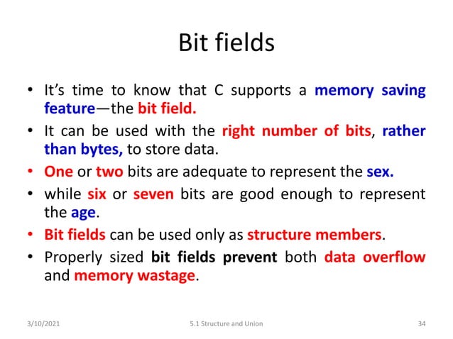 C Programming: Structure and Union | PPTX | Programming Languages ...