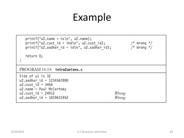 C Programming: Structure and Union | PPTX | Programming Languages | Computing