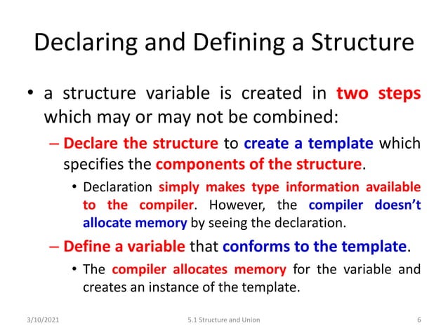 C Programming: Structure and Union | PPTX | Programming Languages ...