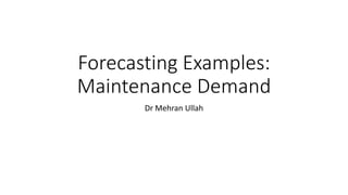 Forecasting Examples | PPT