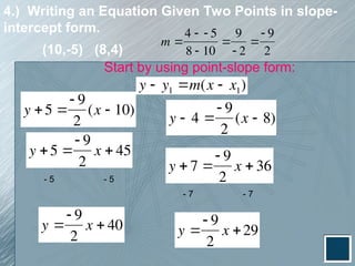 PPT 5.3 Writing Equations given two points.ppt