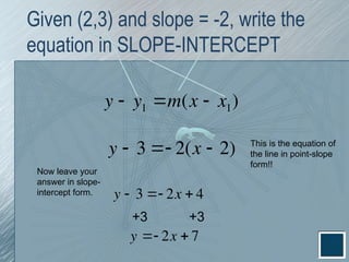 PPT 5.3 Writing Equations given two points.ppt