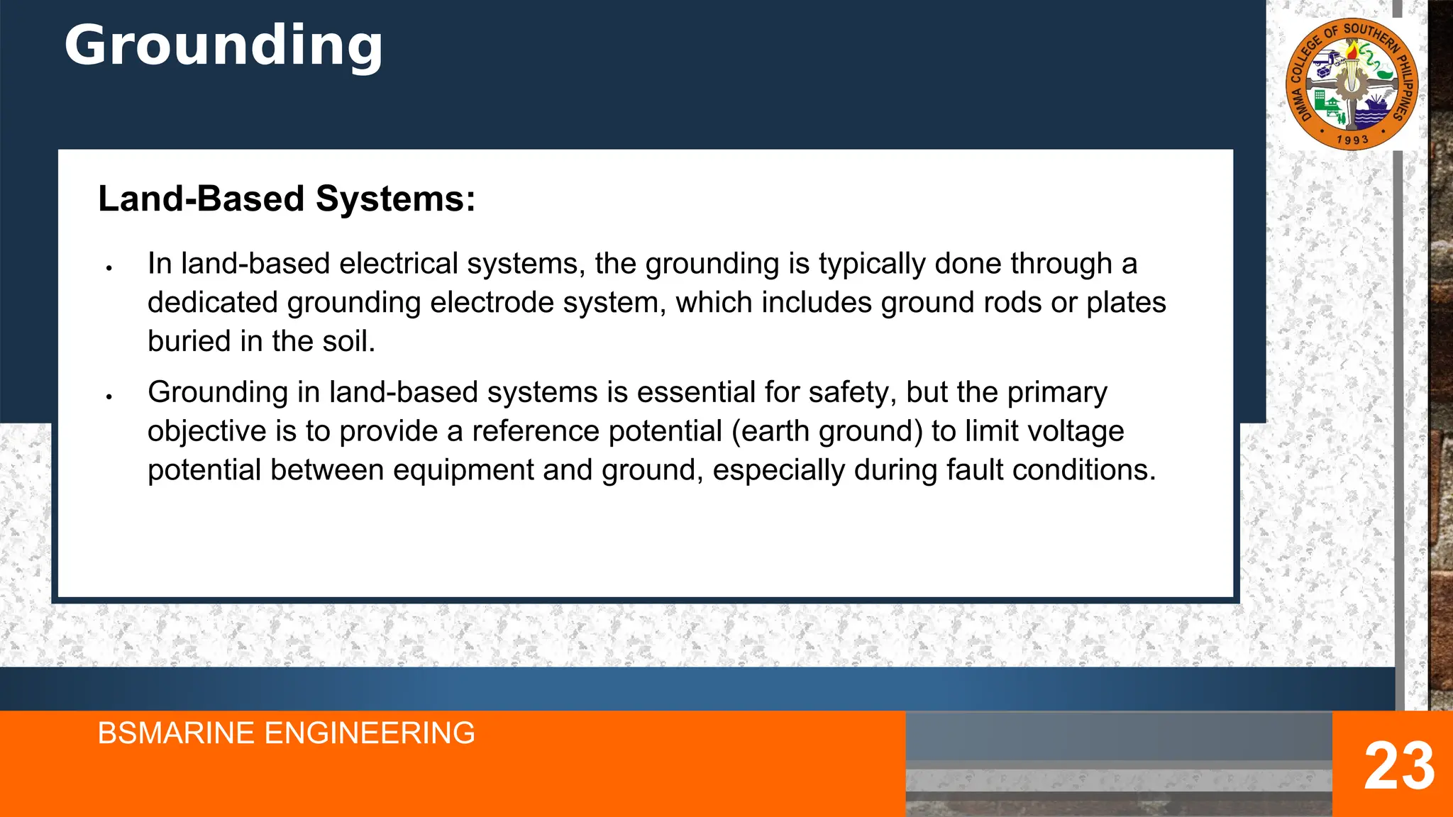 PPT 5 - LAND-BASED-AND-MARINE-BASED-GROUNDING-SYSTEM.pdf