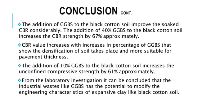 Soil stabilization by using ggbs | PPTX