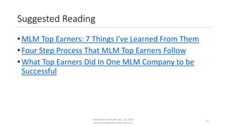 10 Things All Successful MLM Distributors Do | PPT